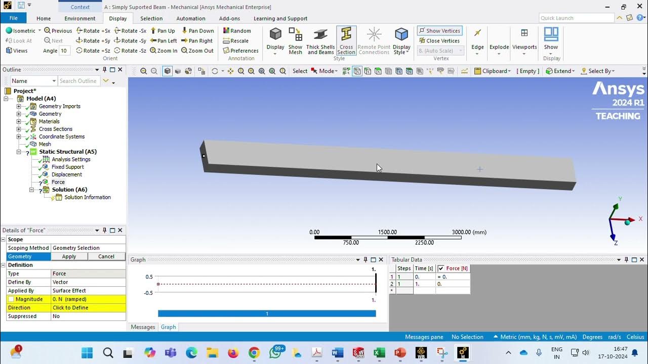 Simply Supported Beam | Static Structural | Ansys Workbench - YouTube