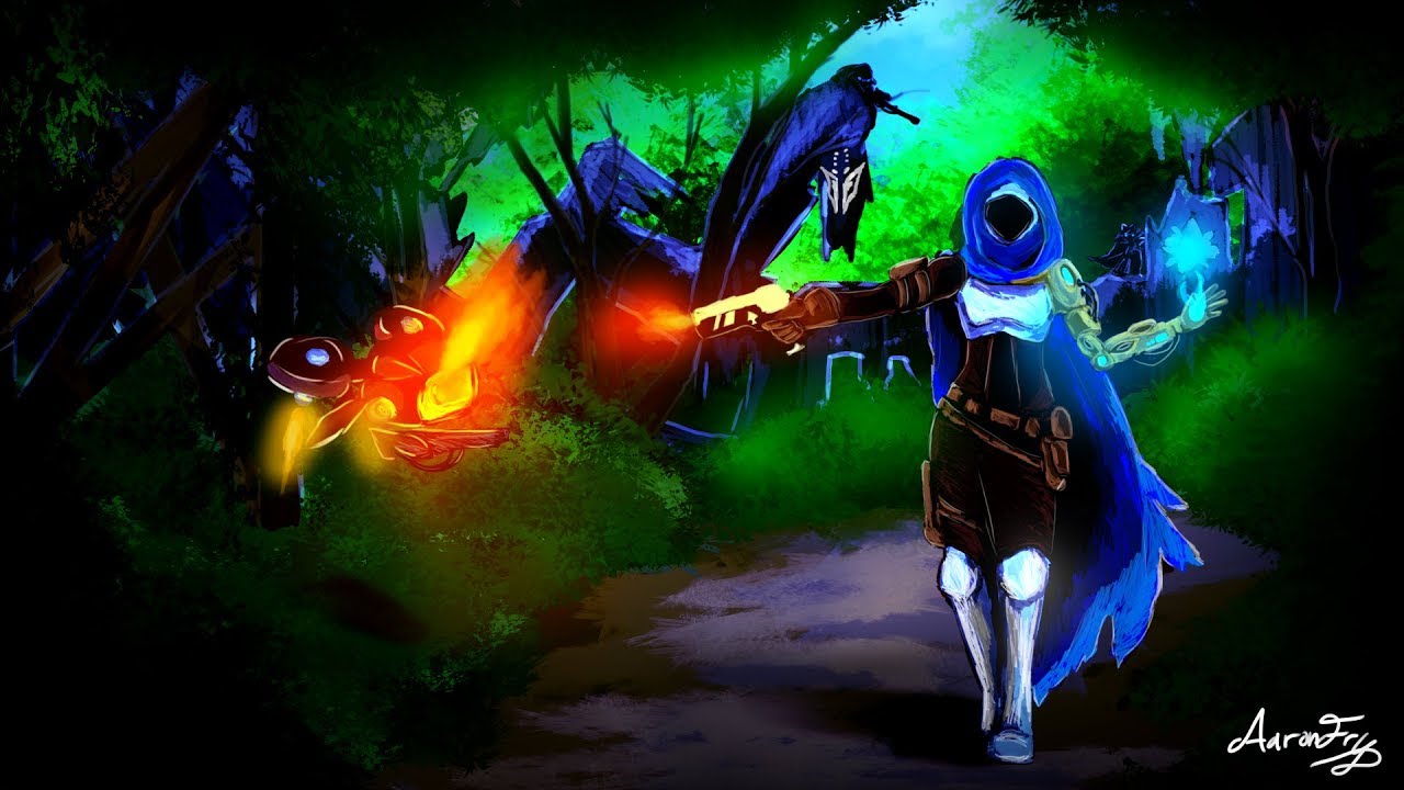 Digital Speed Painting - Destiny Lone Wolf Guardian - Concept Art - YouTube