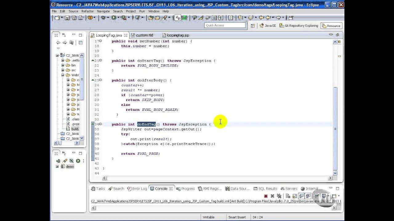 1106 Iteration Using JSP Custom Tag - YouTube