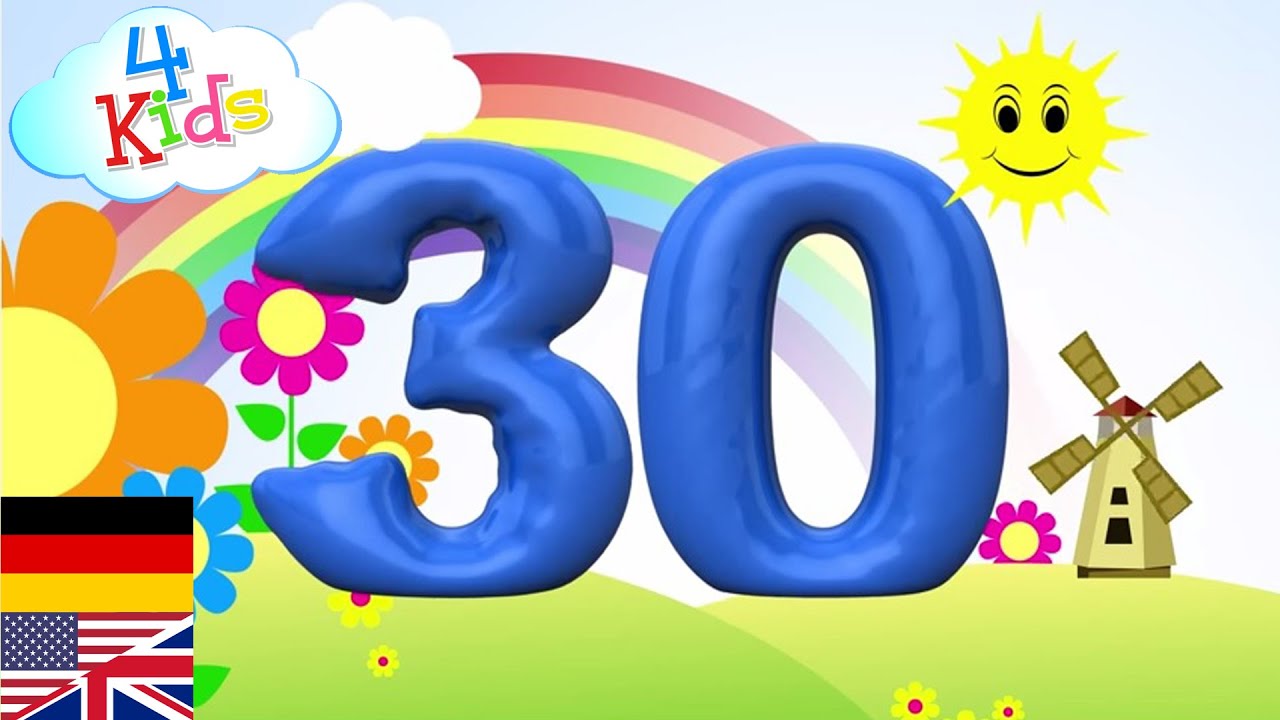 Bilingual Counting Numbers 21-30 english and german. Counting twentyone ...