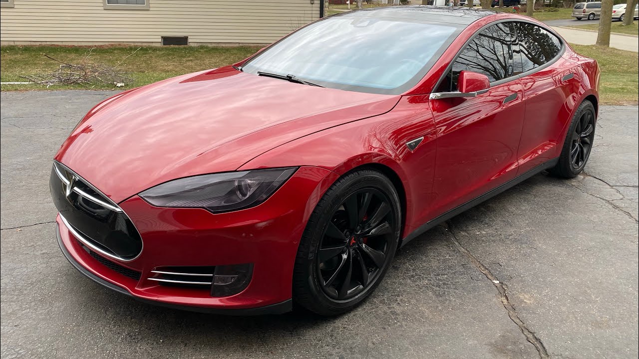 Tint headlights 2015 Tesla Model S - YouTube