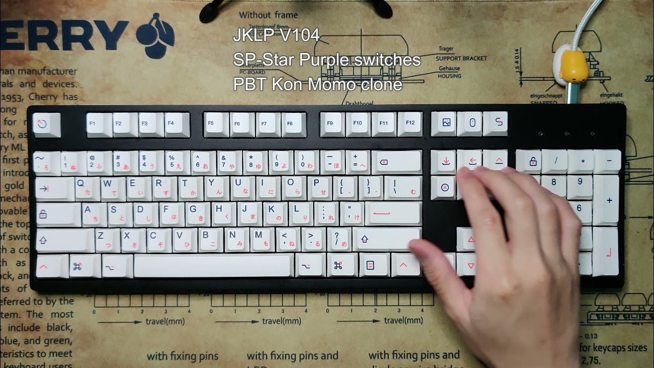 JKLP V104 Full Size Aluminium Hotswap Keyboard with SP Star Purples ...