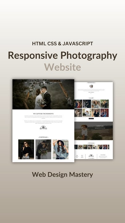 Photography Portfolio Website Using Html Css And Javascript Coding Programming