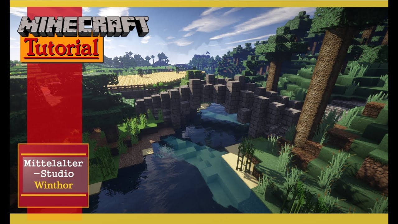 Tutorial || Eine schräge Brücke (45°-Winkel) || Landschaft im Minecraft ...
