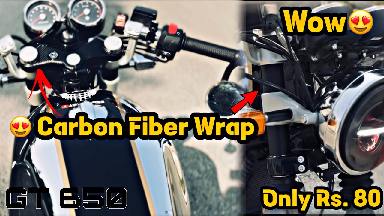 Carbon Fiber Wrap in Continental GT 650 Shocker | GT 650 Modifications ...