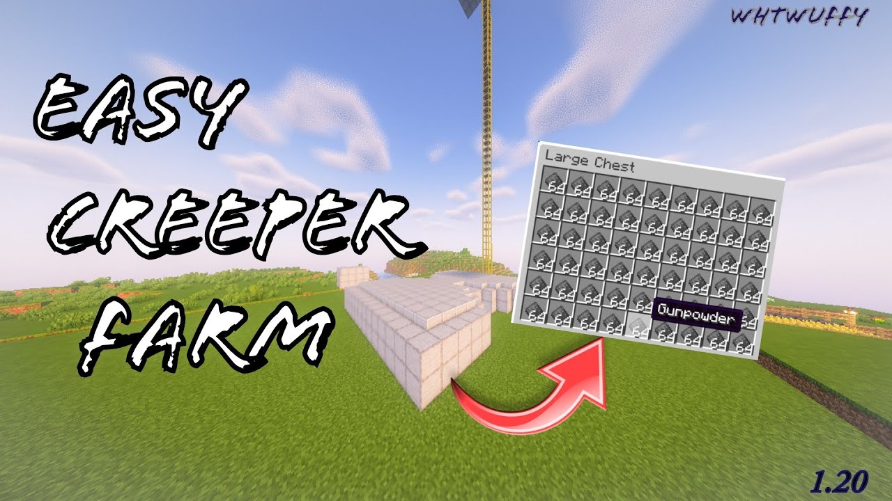 Easy Creeper Farm | Minecraft 1.20 - YouTube