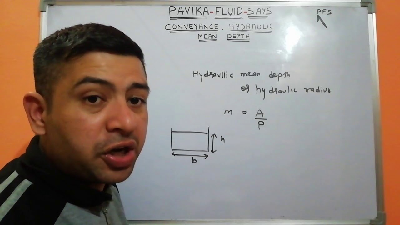 Conveyance, Hydraullic mean depth and depth of flow - YouTube