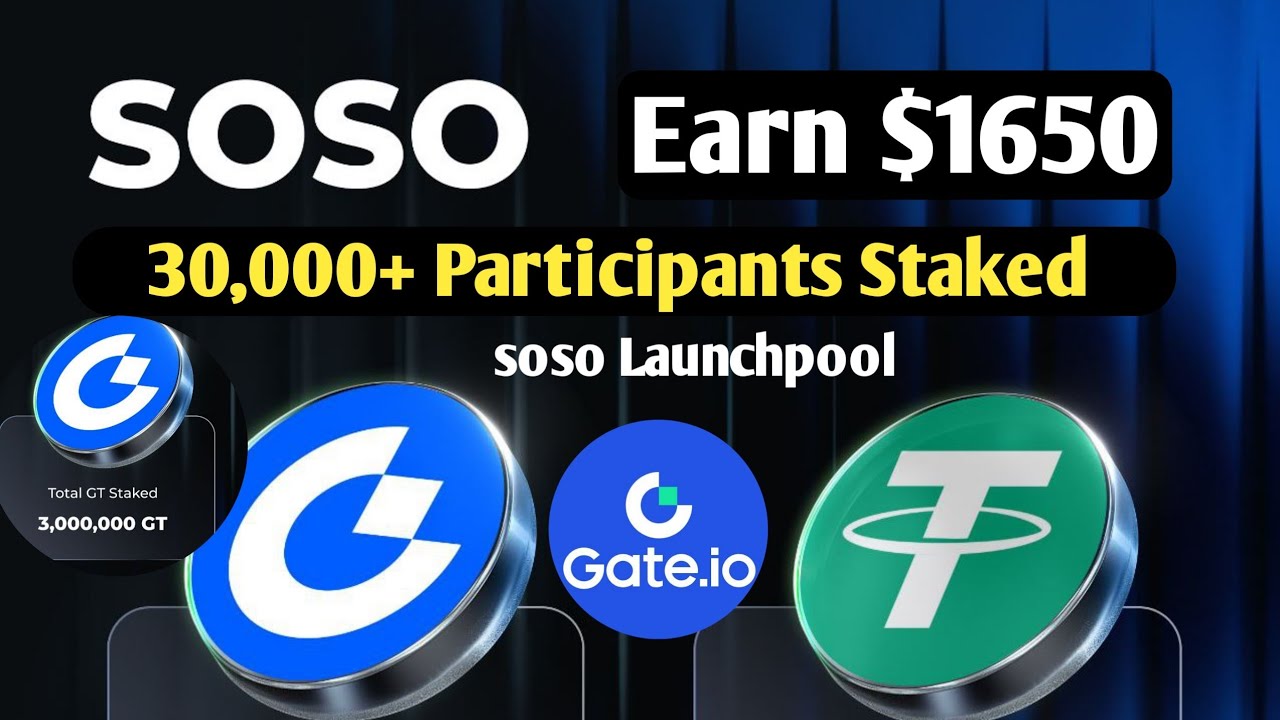 Gate.io Launchpool SOSO Staking to earn Rewards | SOSO Airdrop Launchpool - YouTube