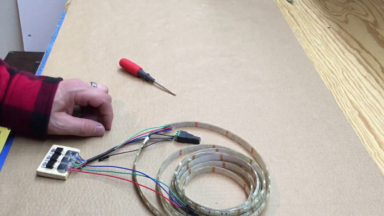 How To Hook Up A 12 Volt LED Strip To A Raspberry Pi - YouTube