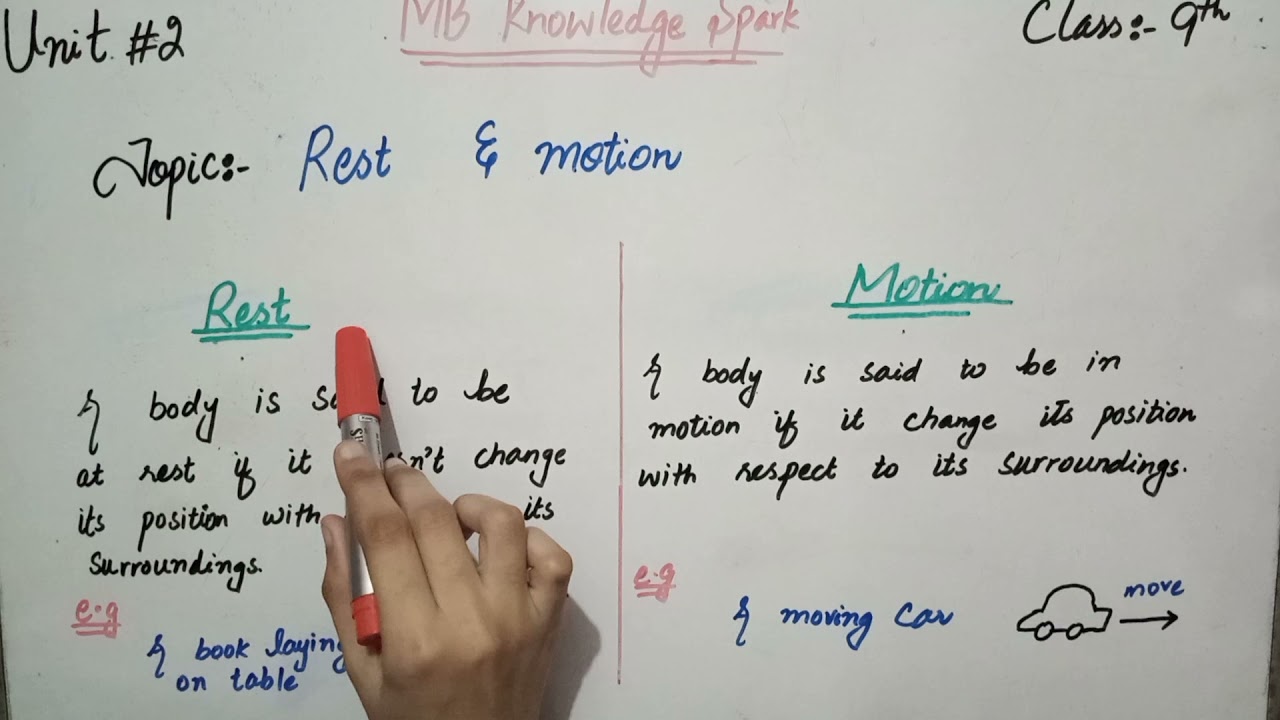 kinematics/ rest and motion class 9 physics/relationship of rest and ...