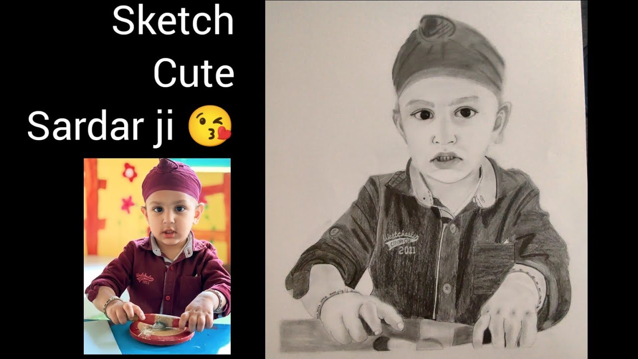 How to draw cute sardar ji 😘 drawing tutorial #sketchcreativity # ...
