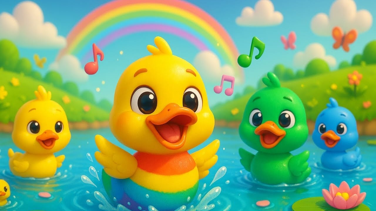 🎶🦆 Colorful Ducks Song | Learn Colors with Dancing Ducks | Nursery ...