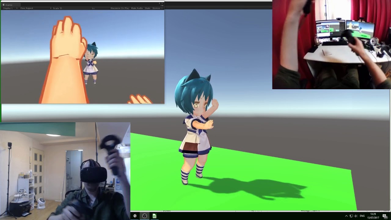 Unity Inverse Kinematics test with various Avatars in VR - YouTube