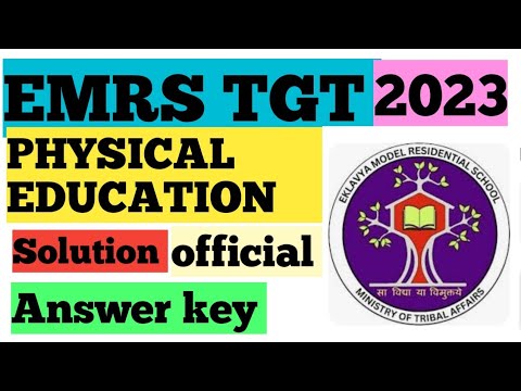 #EMRS TGT PHYSICAL EDUCATION Question Paper Solution 2023 | Eklavya ...