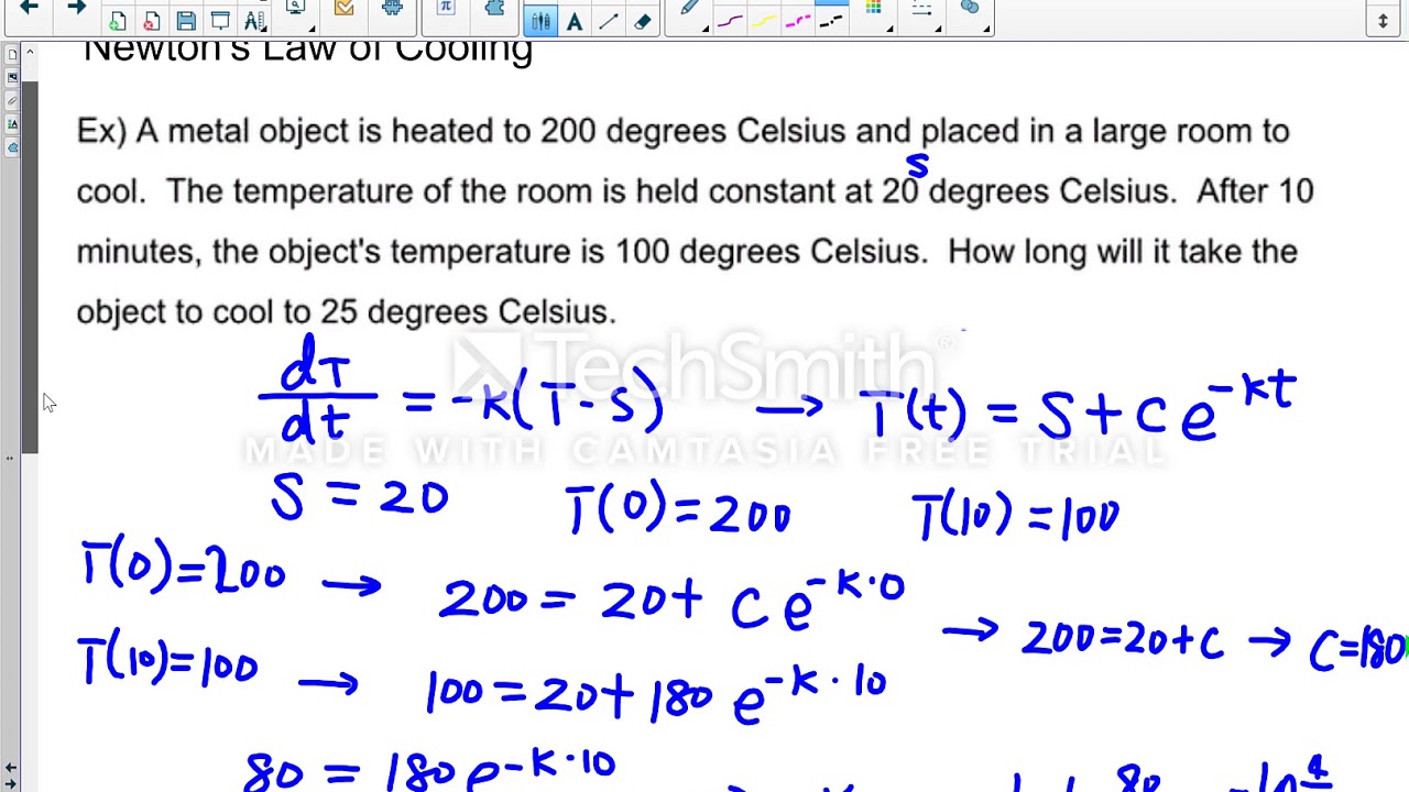 Newton s Law Of Cooling An Application Of Solving First Order Linear Differential Equation Newton s Law Of Cooling An Application Of Solving First Order Linear Differential Equation