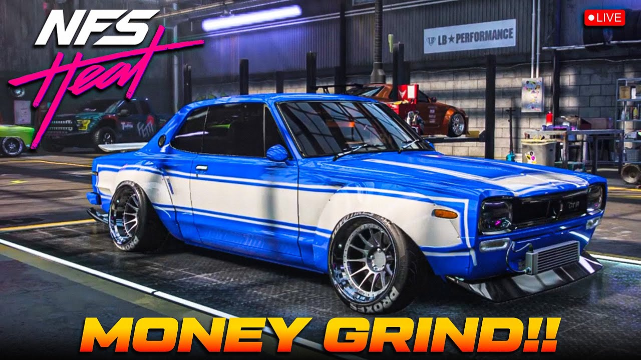 Fast Cash Grind with the Skyline 2000 GT-R! | NFS Heat Live - YouTube
