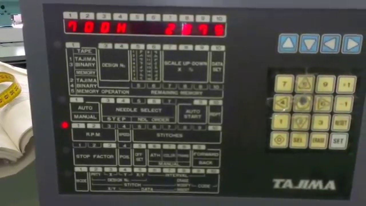 Промышленная вышивальная машина Tajima TMEF-H904 - YouTube