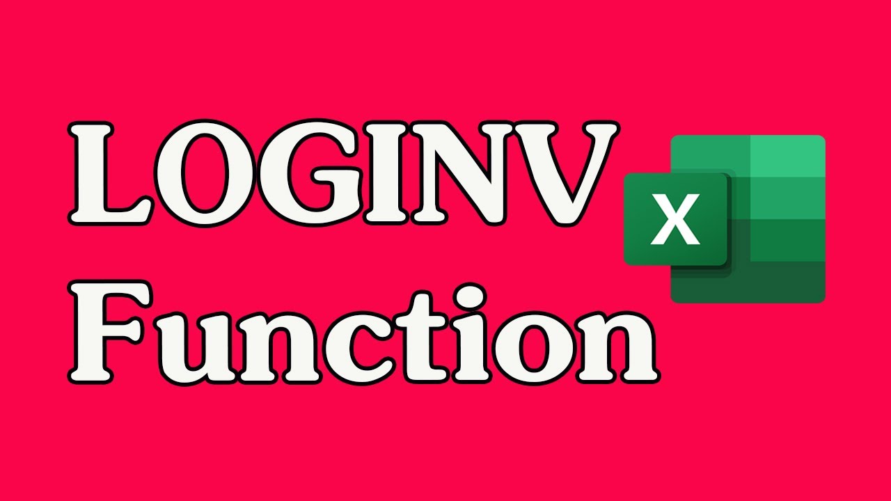 How to Use the LOGINV Function in Excel - YouTube