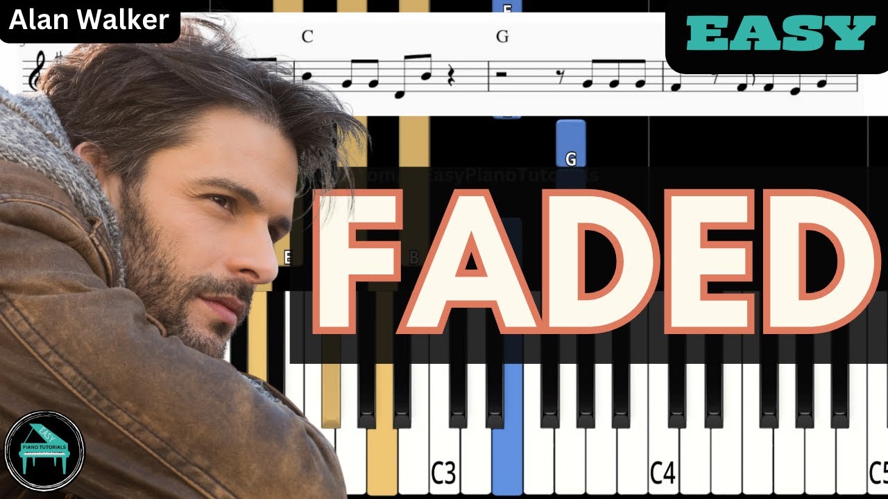 Faded by Alan Walker - EASY Piano Tutorial - YouTube