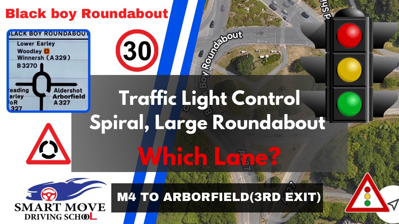 Black Boy Roundabout Reading | M4 to Arborfield | Reading Test Route ...