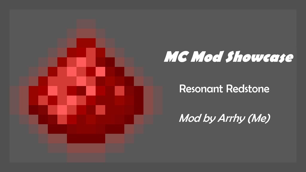 Minecraft Mod Showcase | Resonant Redstone | Mod by Arrhy (Me) - YouTube