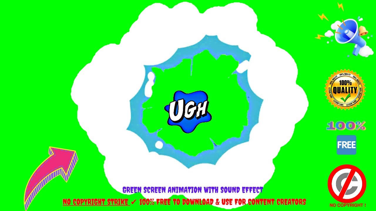 UGH !!! Animation With Sound Effect🔊No Copyright Strike ️100% Free to ...