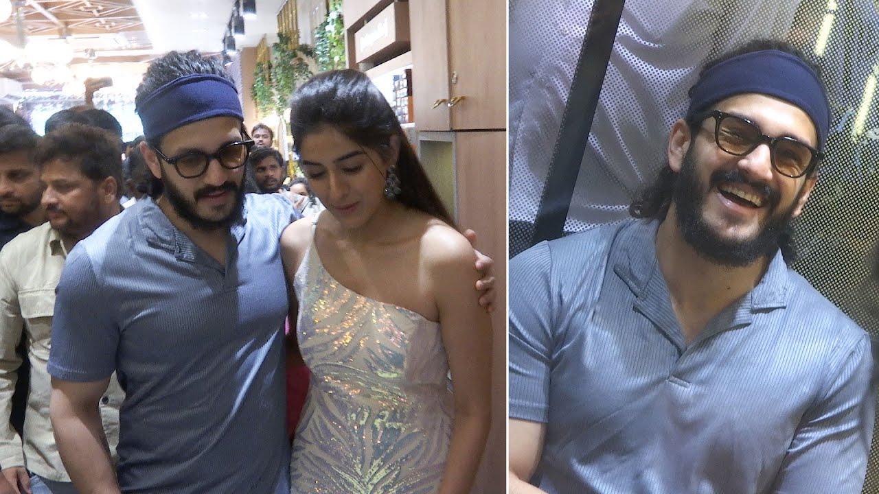 Akkineni Akhil and Sakshi Vaidya Exclusive Visuals @ NVI Salon and Spa ...