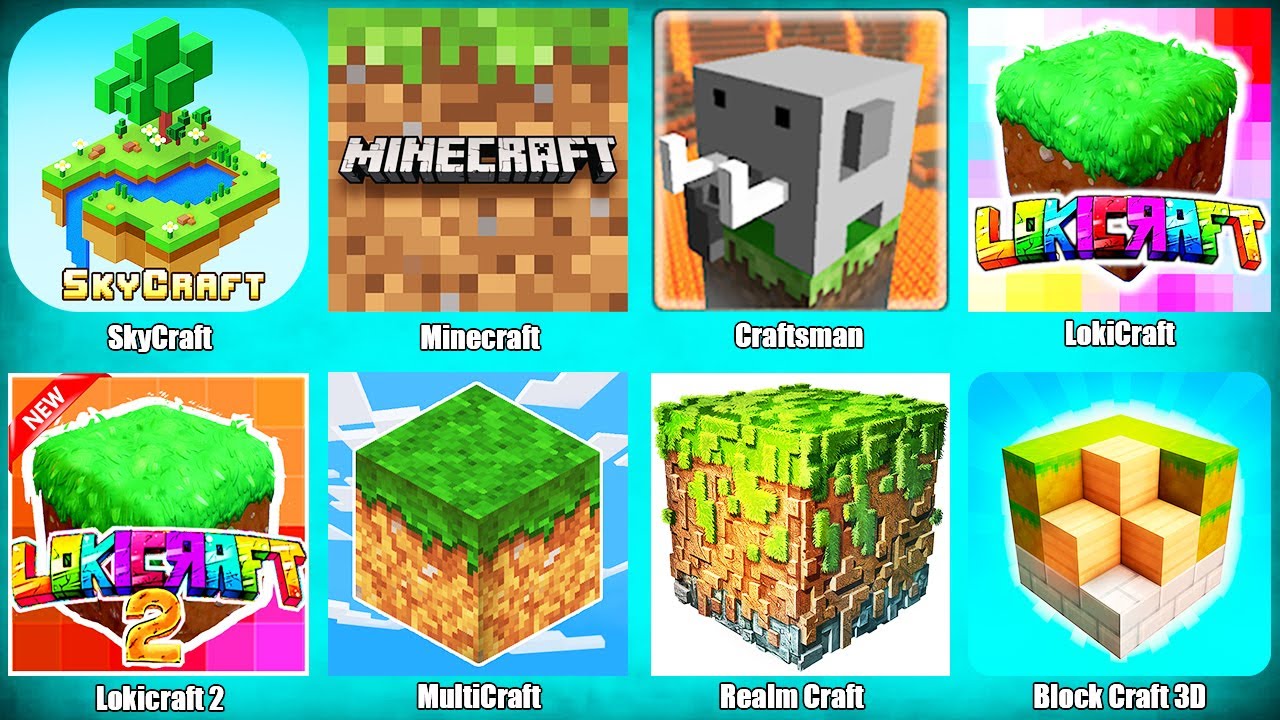 Gameplay - Minecraft,Block Craft 3D,SkyCraft,Craftsman,LokiCraft,Realm ...