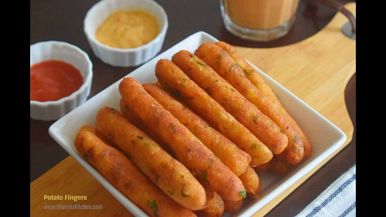 Crispy Potato Fingers Recipe | Aloo Fingers | Crispy Potato Evening ...