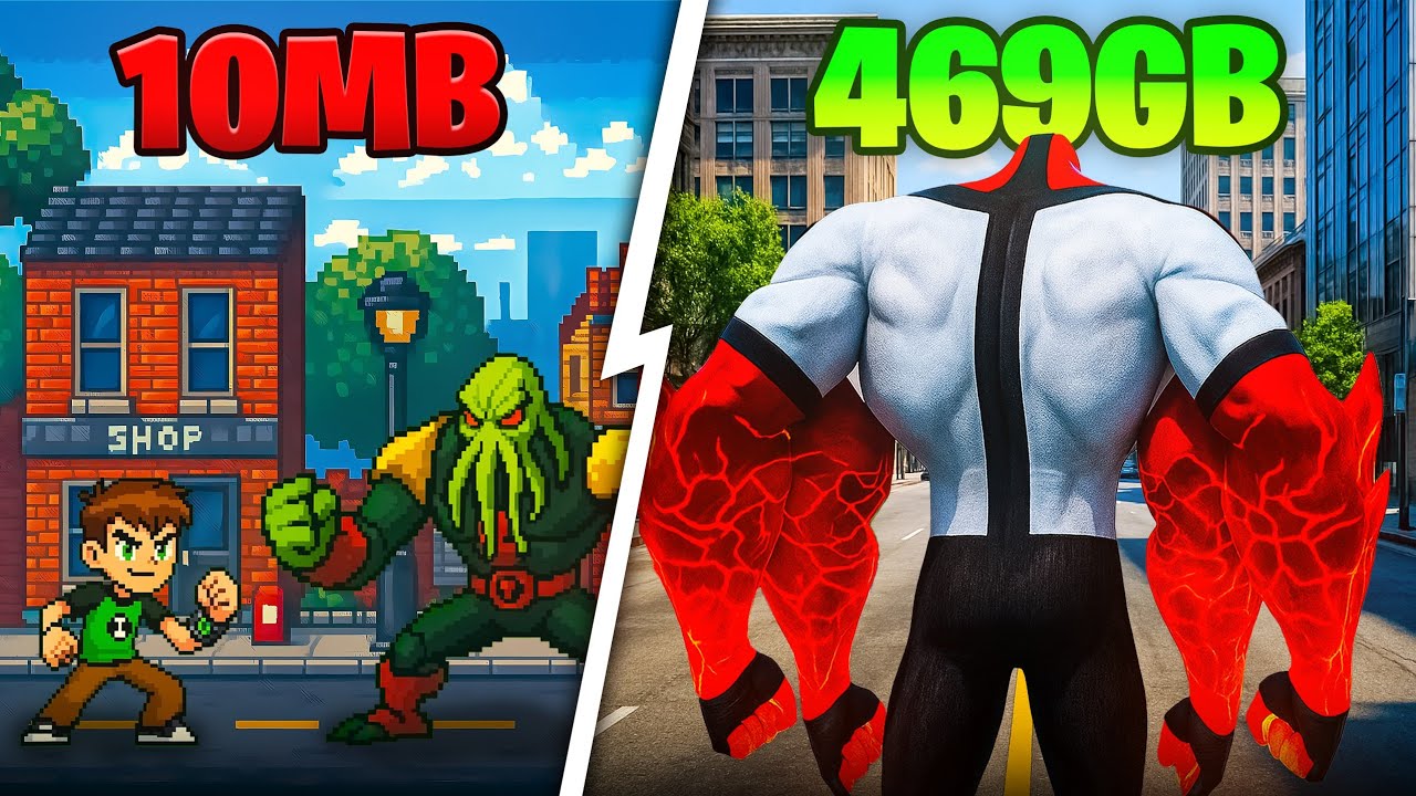 I PLAY 10MB VS 469GB BEN 10 GAME - YouTube