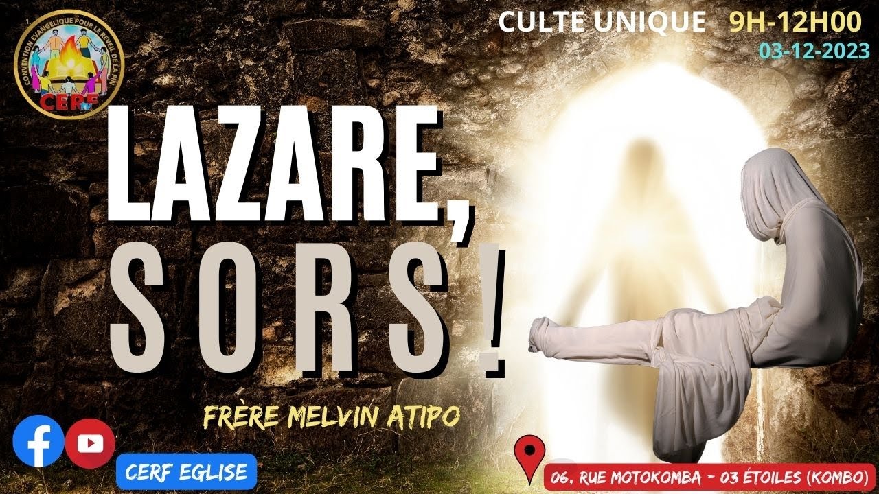 Lazare, sors! avec le Frère Melvin ATIPO - YouTube