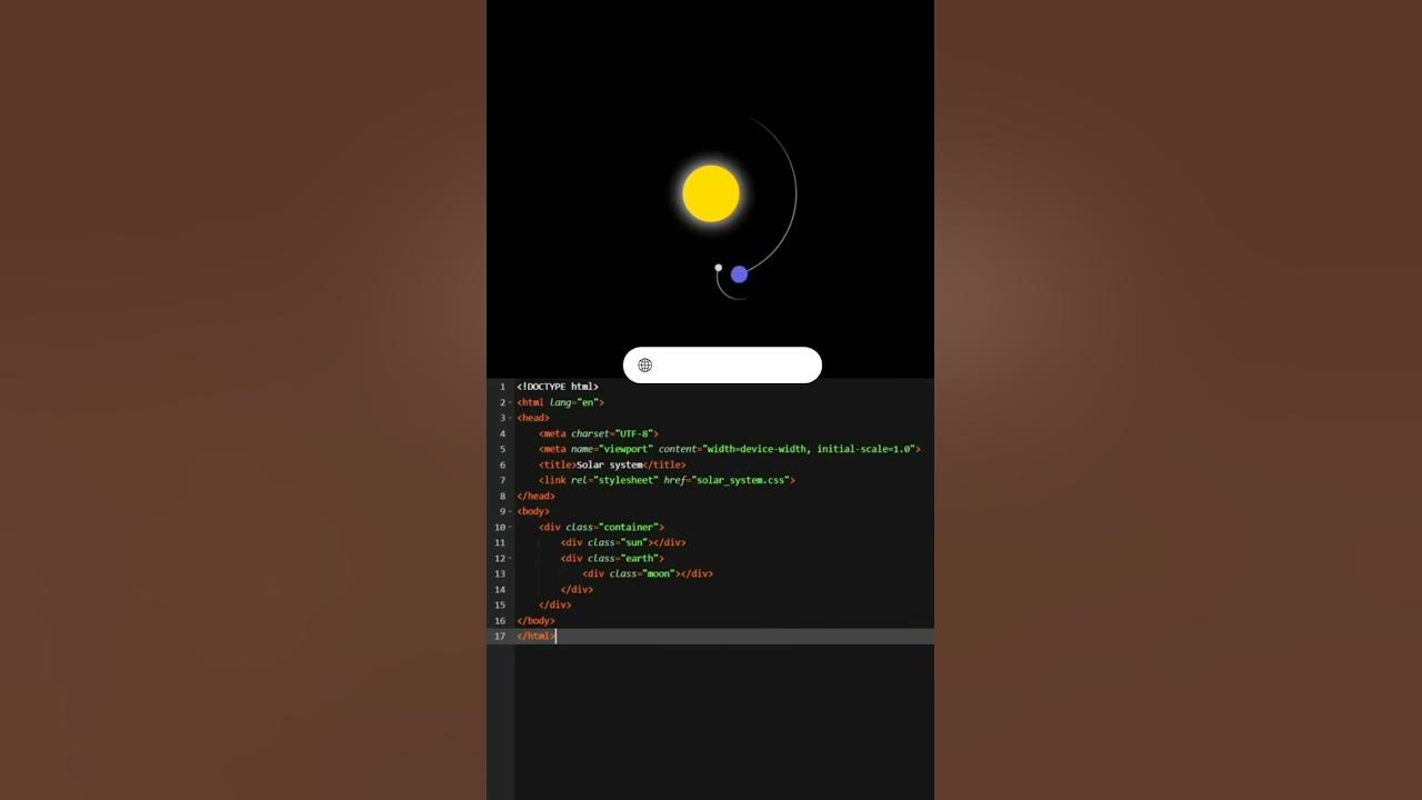 Solar System Html Css Youtube