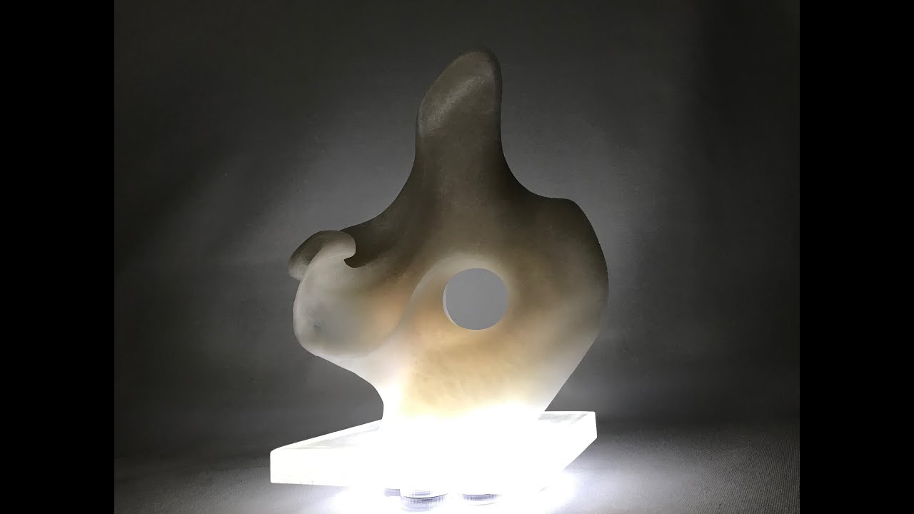 Crystal Alabaster Freeform Sculpture - YouTube