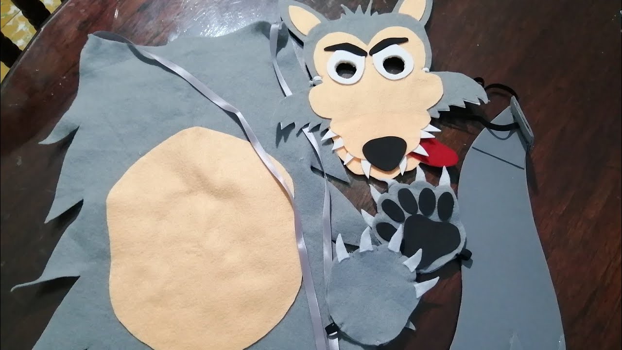 como hacer cola de lobo feroz disfraz lobo DIY - YouTube