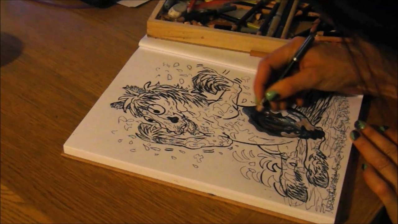 Speed drawing~cartoon horse - YouTube