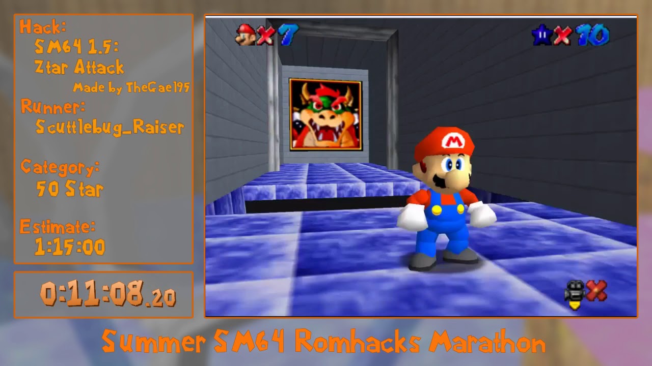 SSRM2018 - SM64 1.5: Ztar Attack 50 Star by Scuttlebug_Raiser - YouTube
