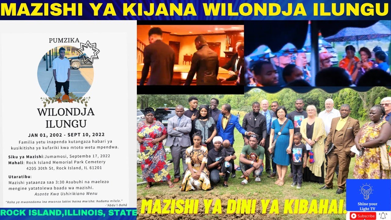 Mazishi ya Kijana Wilondja Ilungu, Rock Island, Illinois state ...