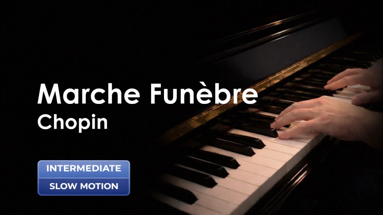 How to play F. Chopin „Marche Funèbre“, Op. 35 No. 2, Slow Motion Piano ...