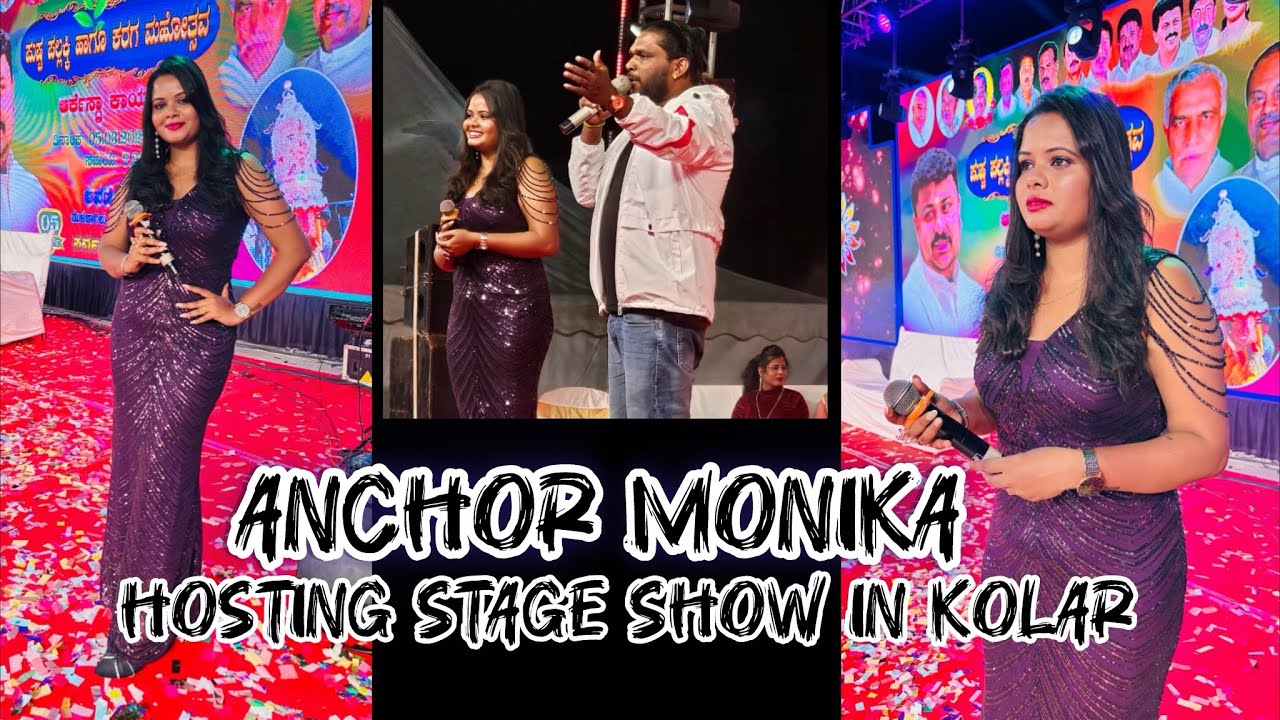 Anchor Monika 🎙️ | bright makeup for on stage event | event management ...