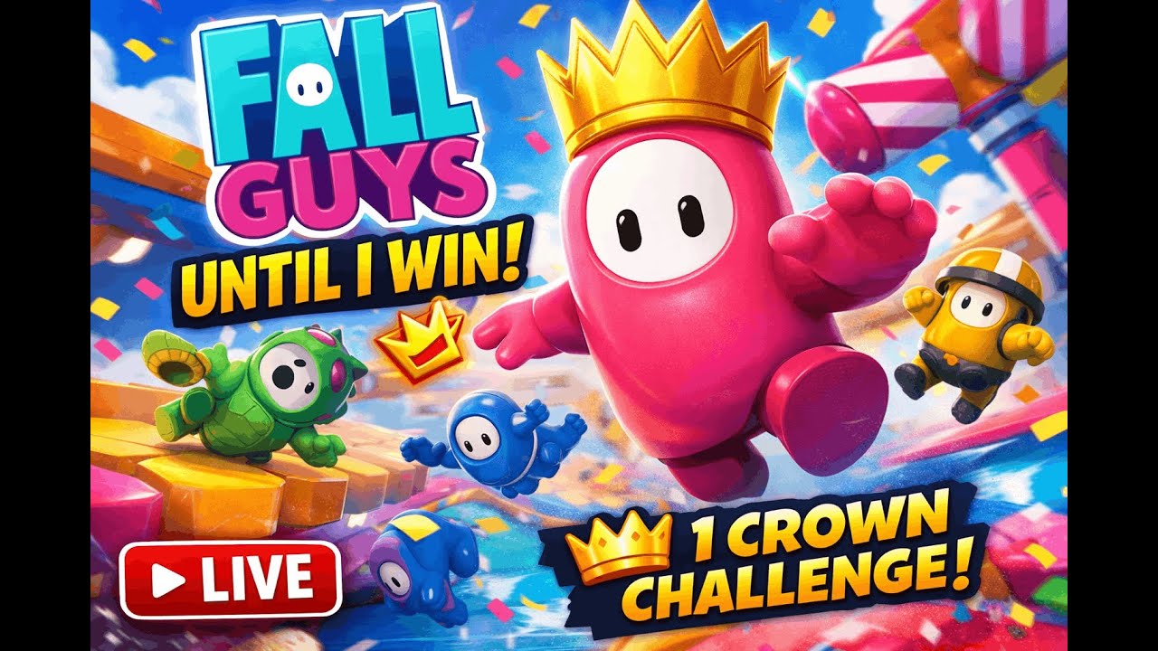 “Fall Guys Until I Win a Crown 👑 LIVE” Stream#highlights #shorts # ...