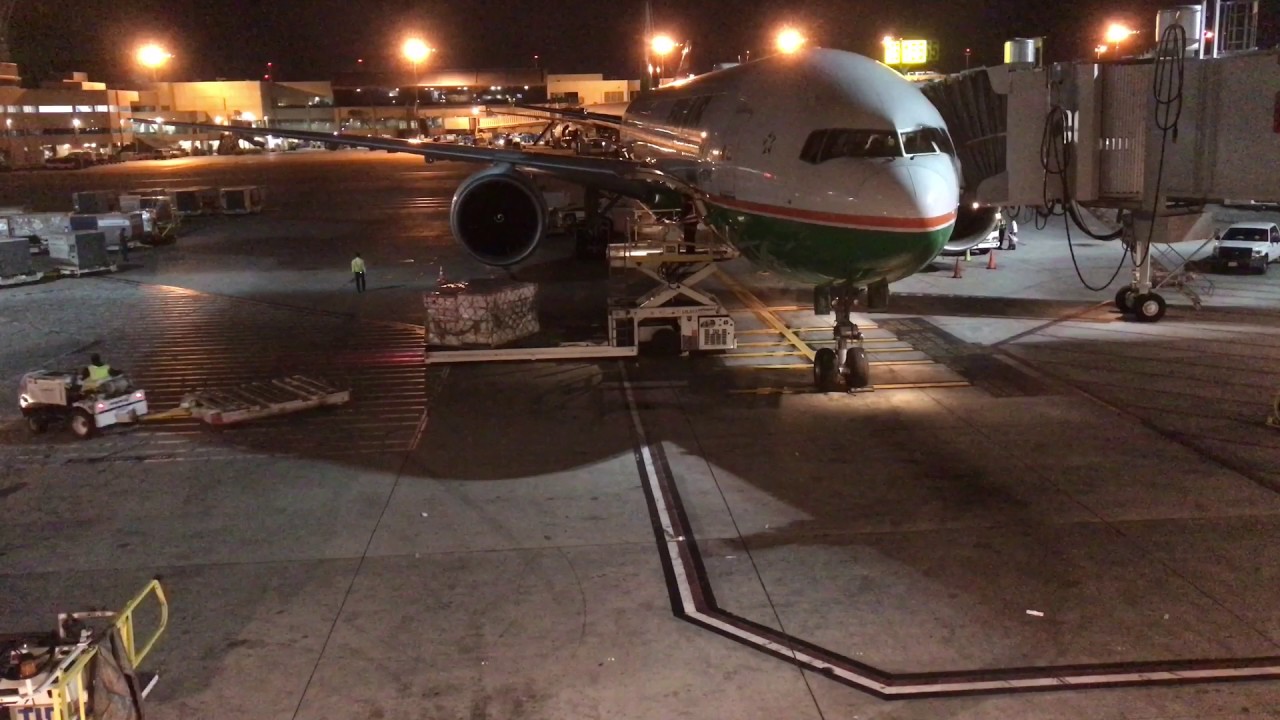 EVA Airline cargo loading on a commercial flight at LAX - YouTube