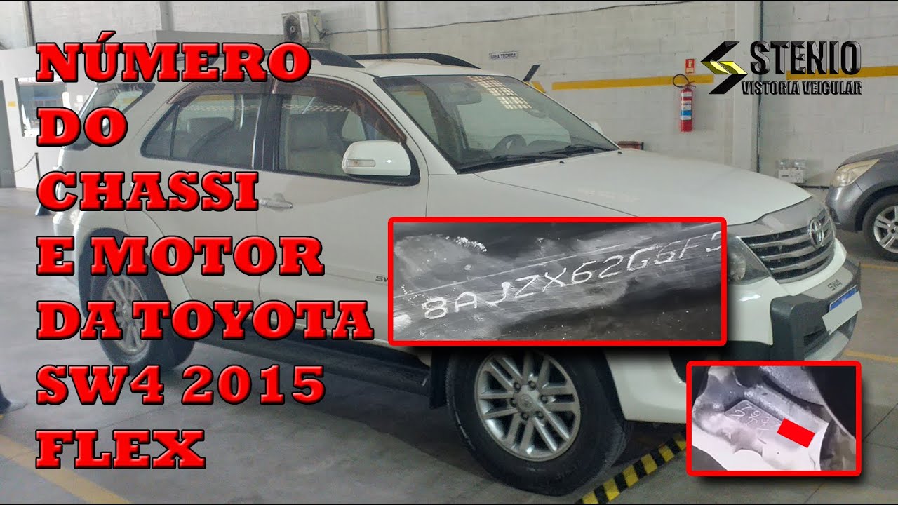 Número do chassi e motor da Toyota SW4 2015 Flex. - YouTube