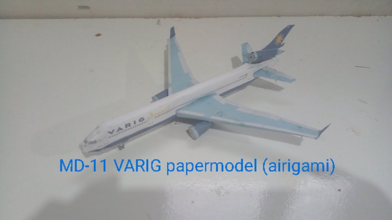 MD-11 VARIG papermodel (airigami) - YouTube