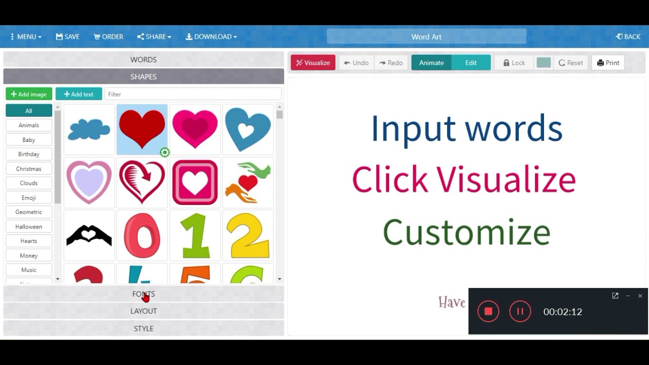 Tutorial word art - YouTube