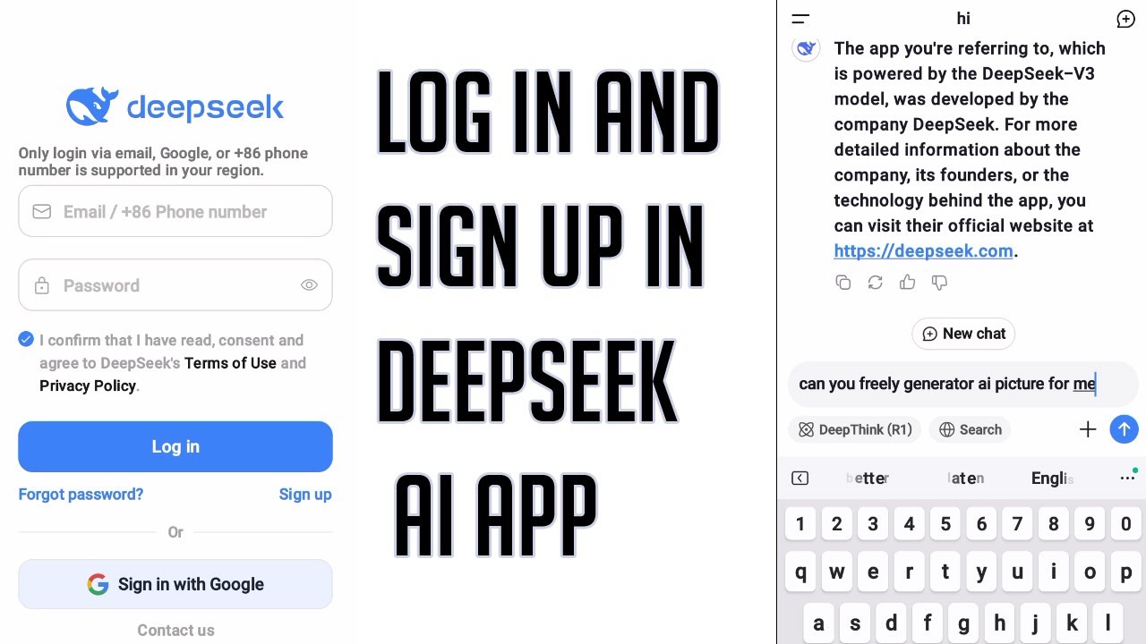 How To Log In and Set Up Deepseek Ai App on Android Phone - YouTube