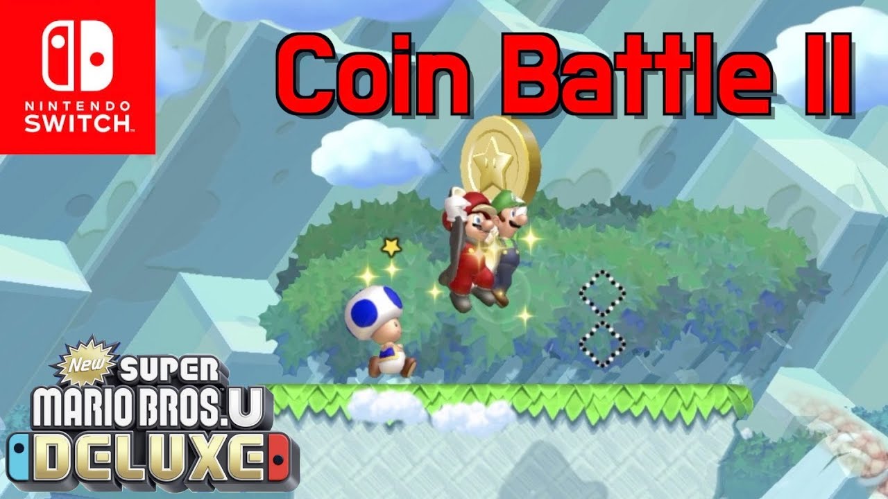 New Super Mario Bros. U Deluxe (3 players coop): coin battle II - YouTube