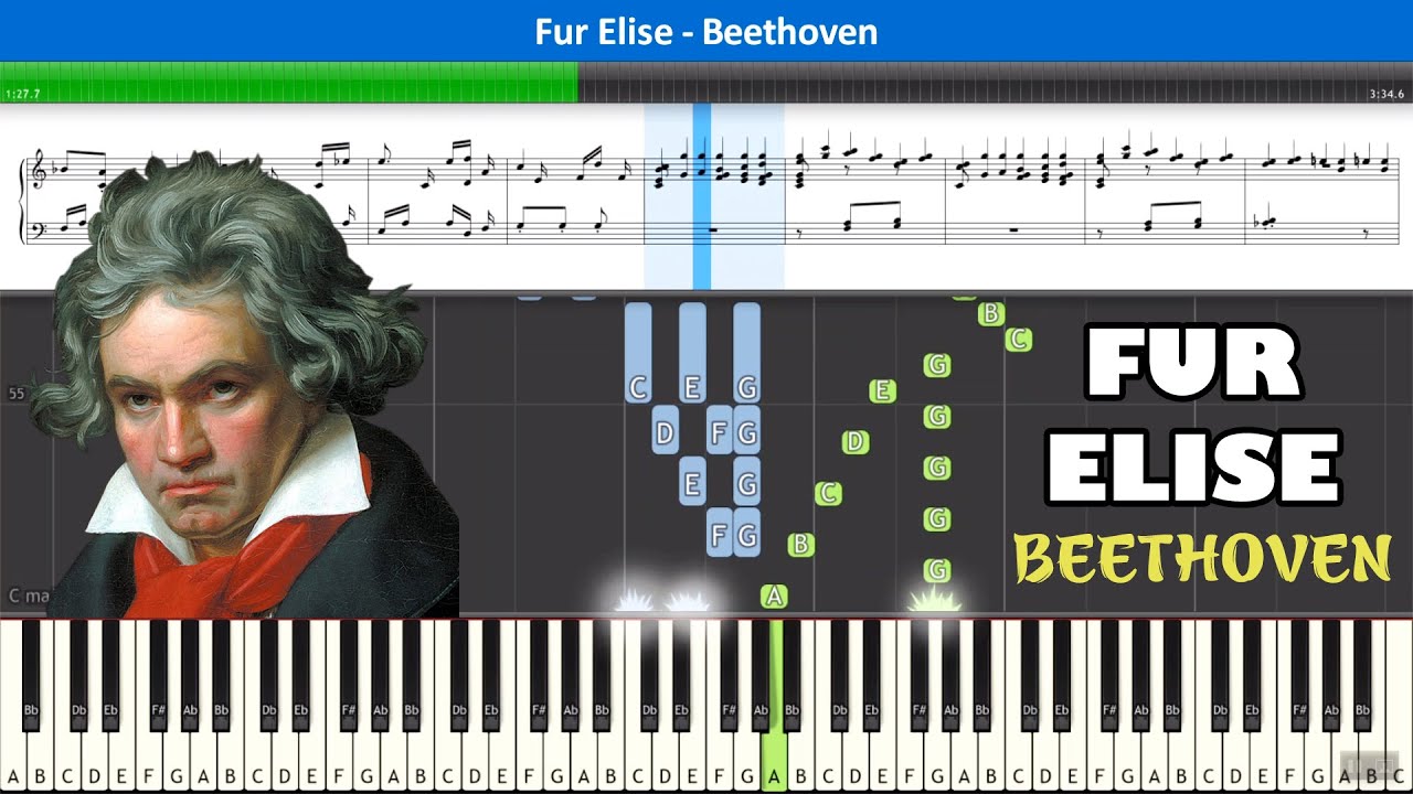 Fur Elise Virtual Piano - Beethoven - YouTube