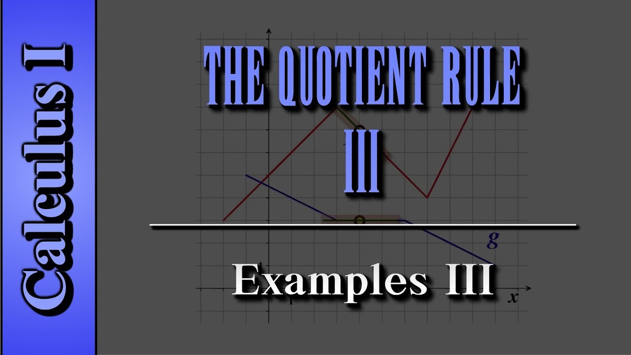 Calculus I: The Quotient Rule (Level 3 of 3) - YouTube