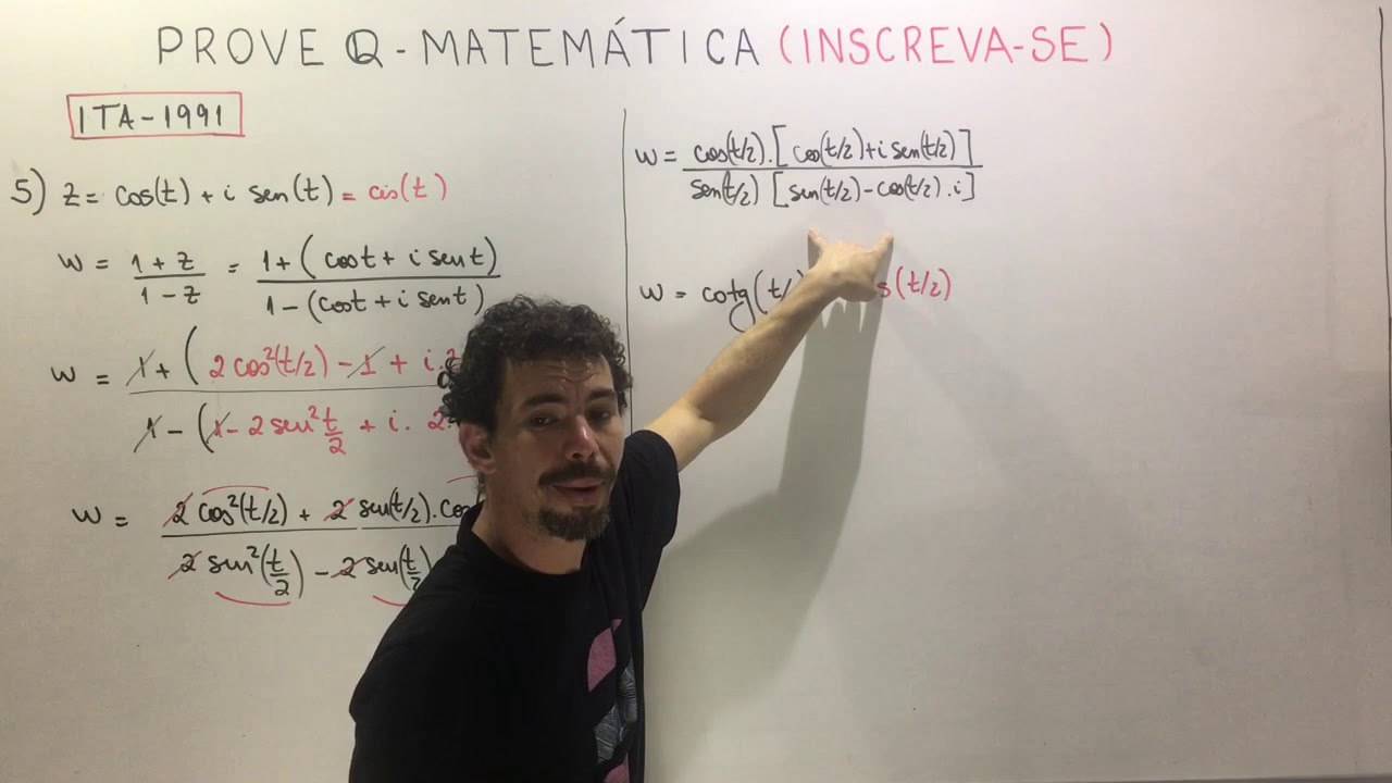 ITA 91 - Questão 5 [COMPLEXOS + TRIGONOMETRIA] - YouTube