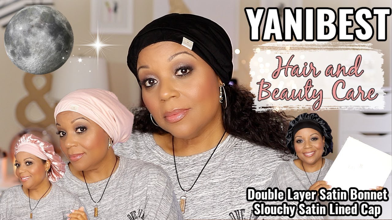 YANIBEST Hair and Beauty Care | Double Layer Satin Bonnet & Slouchy ...